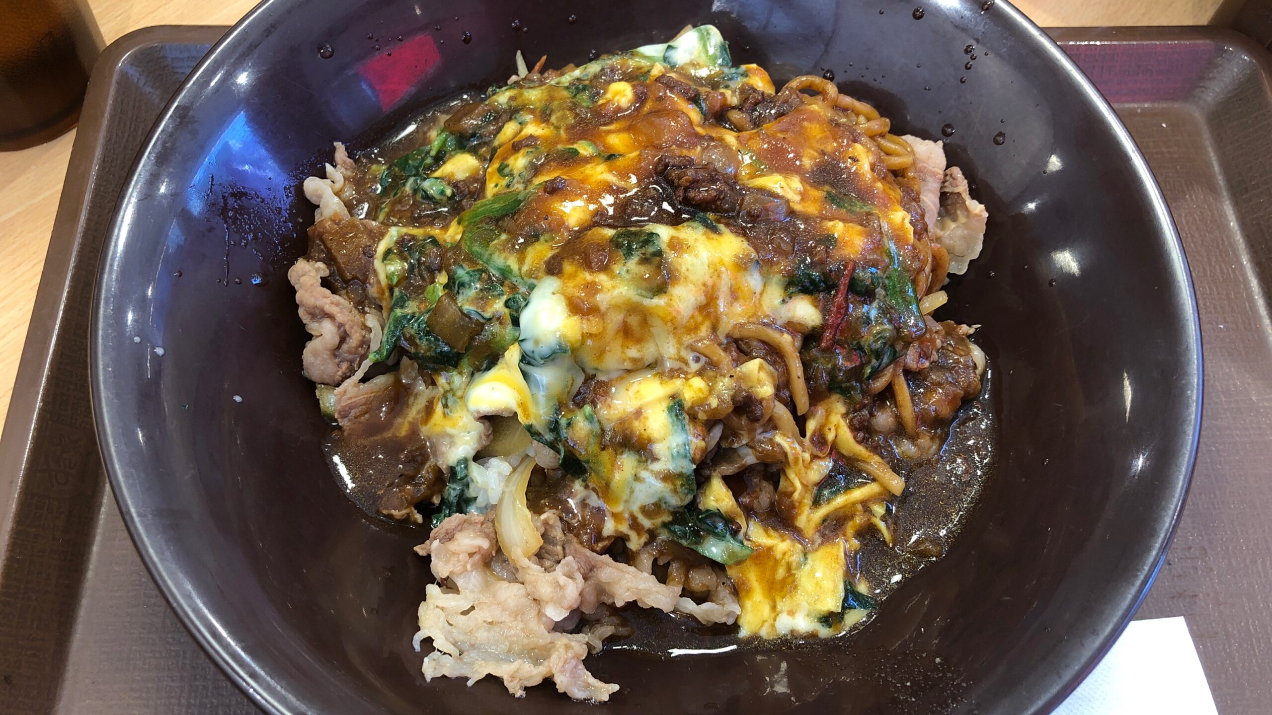 すき家 新宿南店にてやきそば牛丼オムカレーMIX690円【新宿三丁目】｜ぺこちゃんねる